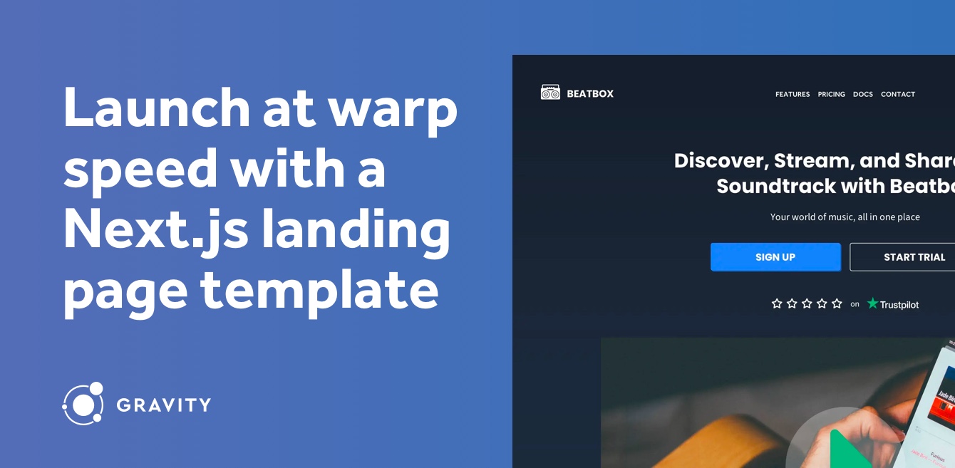 Next.js boilerplate for beautiful SaaS landing pages | Gravity